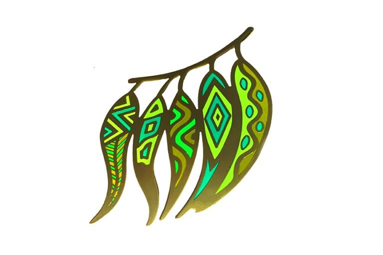 Gum Leaves - Aboriginal Pin - First Nations Gifts