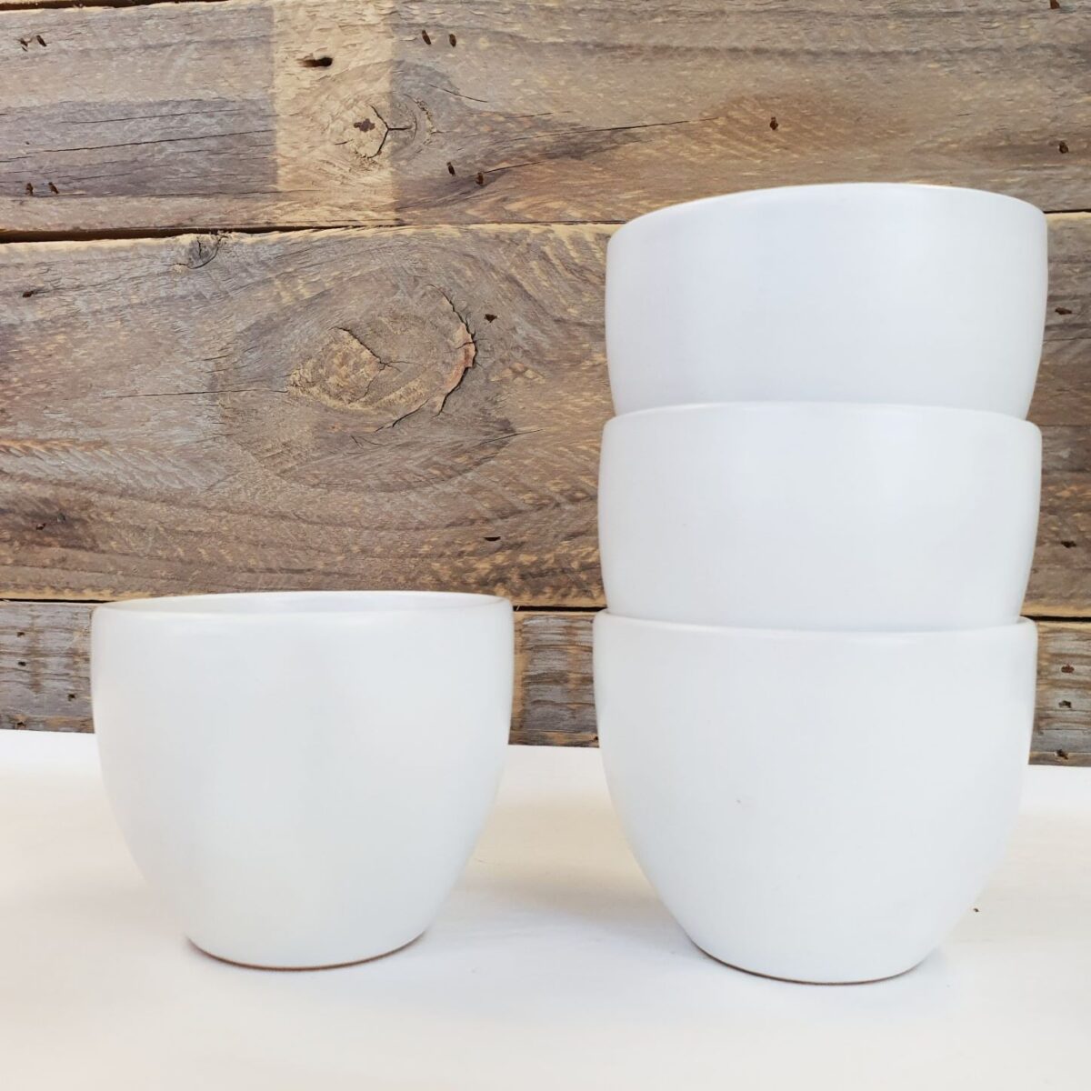 YSB – White Ceramic Latte Cup Set x 4 - First Nations Gifts