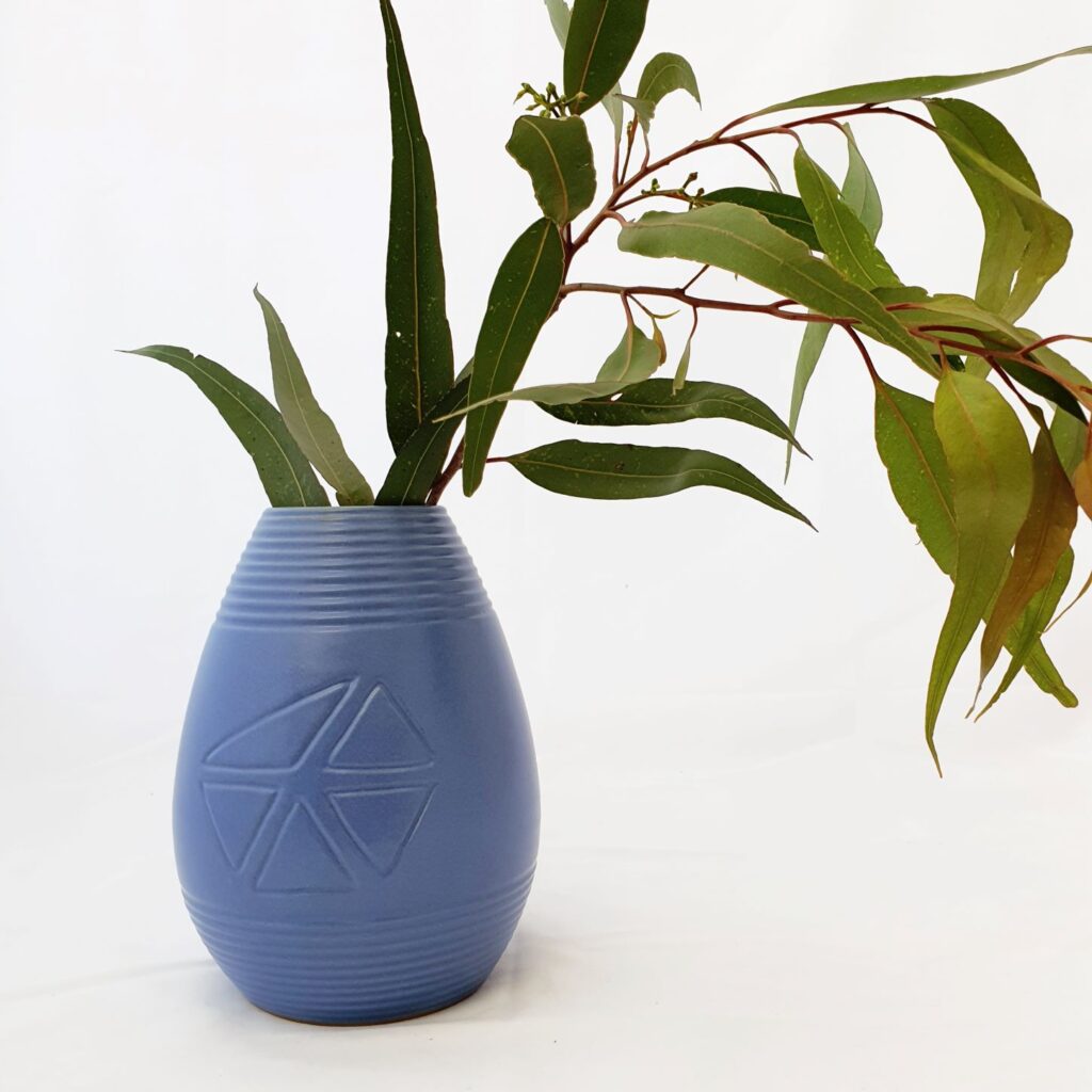 YSB - 'Diamond Ochre' Design Ceramic Vase - Medium - First Nations Gifts