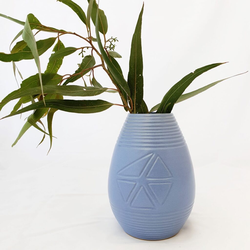 YSB - 'Diamond Ochre' Design Ceramic Vase - Medium - First Nations Gifts