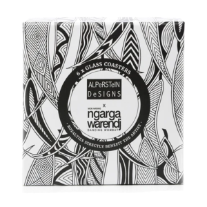 Dancing Wombat - Glass Coasters - Gumleaf | First Nations Gifts